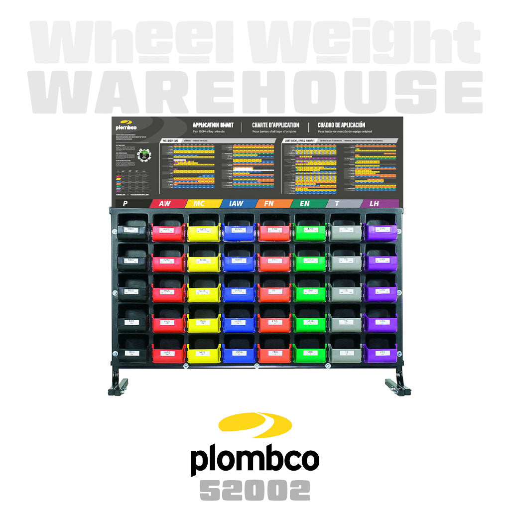 Plombco | Kit Passenger 40 Wheel Weight Assortment Rack - 42.5 x 48 x ...
